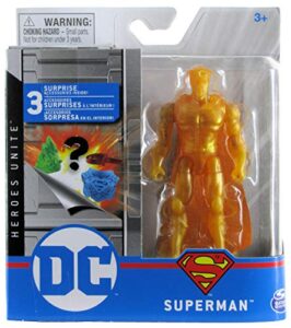 dc heroes unite 2020 superman (gold chase) 4-inch action figure by spin master