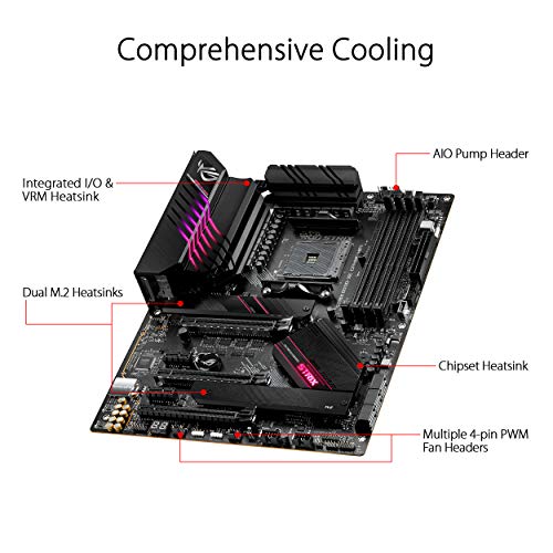 ASUS ROG Strix AMD AM4 ATX Motherboard - WiFi 6, 2.5Gb LAN, 16 Power Stages, Bundled Hyper M.2 Gen 4 Card, Addressable RGB