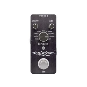 iset digital reverb guitar pedal with 9 modes guitar effect pedal for electric guitar bass true bypass