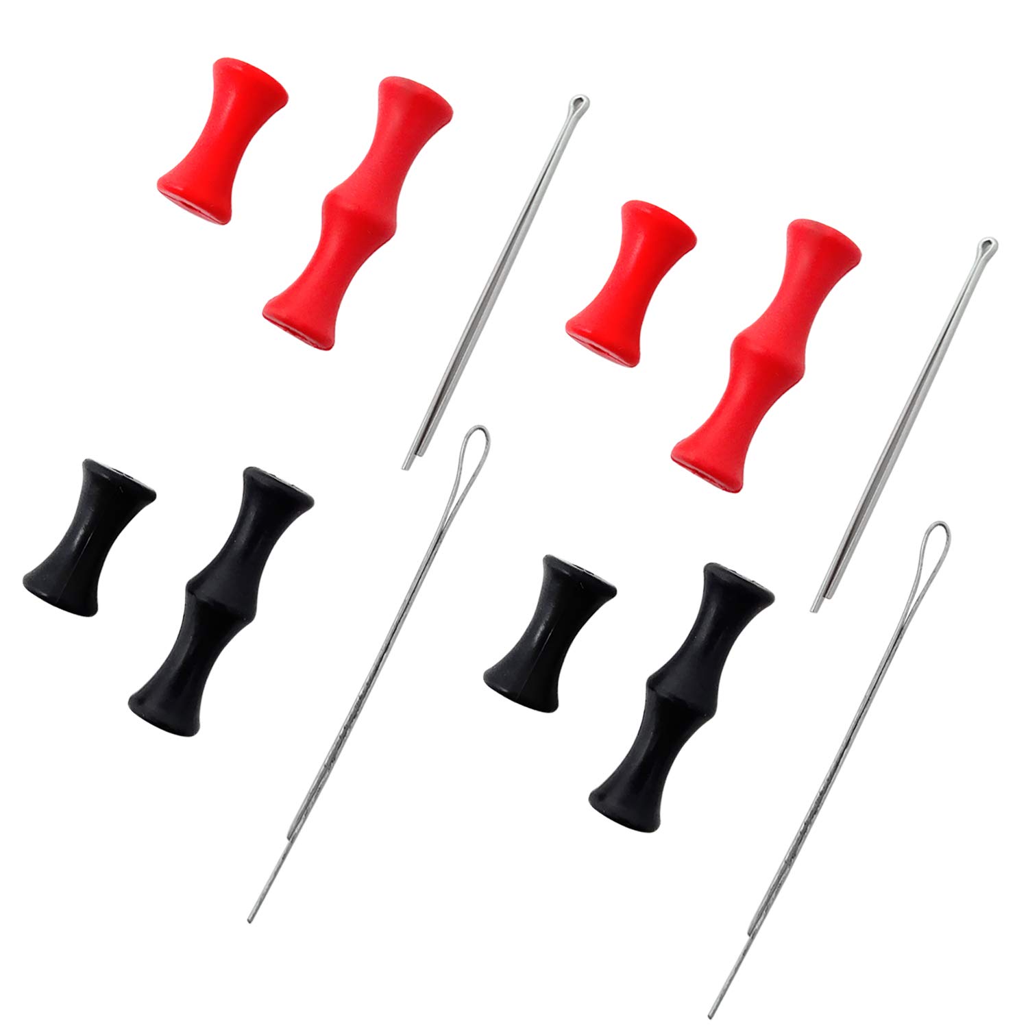 Honbay 4 Sets Bowstring Finger Savers Finger Guards Archery Bowstring Finger Protector for Hunting or Bowfishing