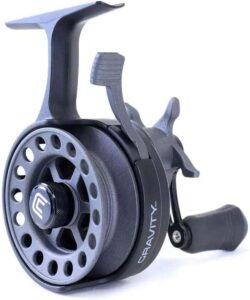 clam 15504 gravity reel - rh retrieve, graphite