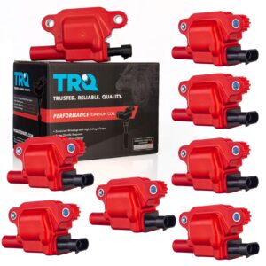 trq 8 piece premium high performance ignition coil square style kit for 2016-2018 camaro / 2014-2018 corvette / 2014-2018 sierra 1500/2014-2018 silverado 1500/2015-2018 tahoe / 2015-2018 yukon