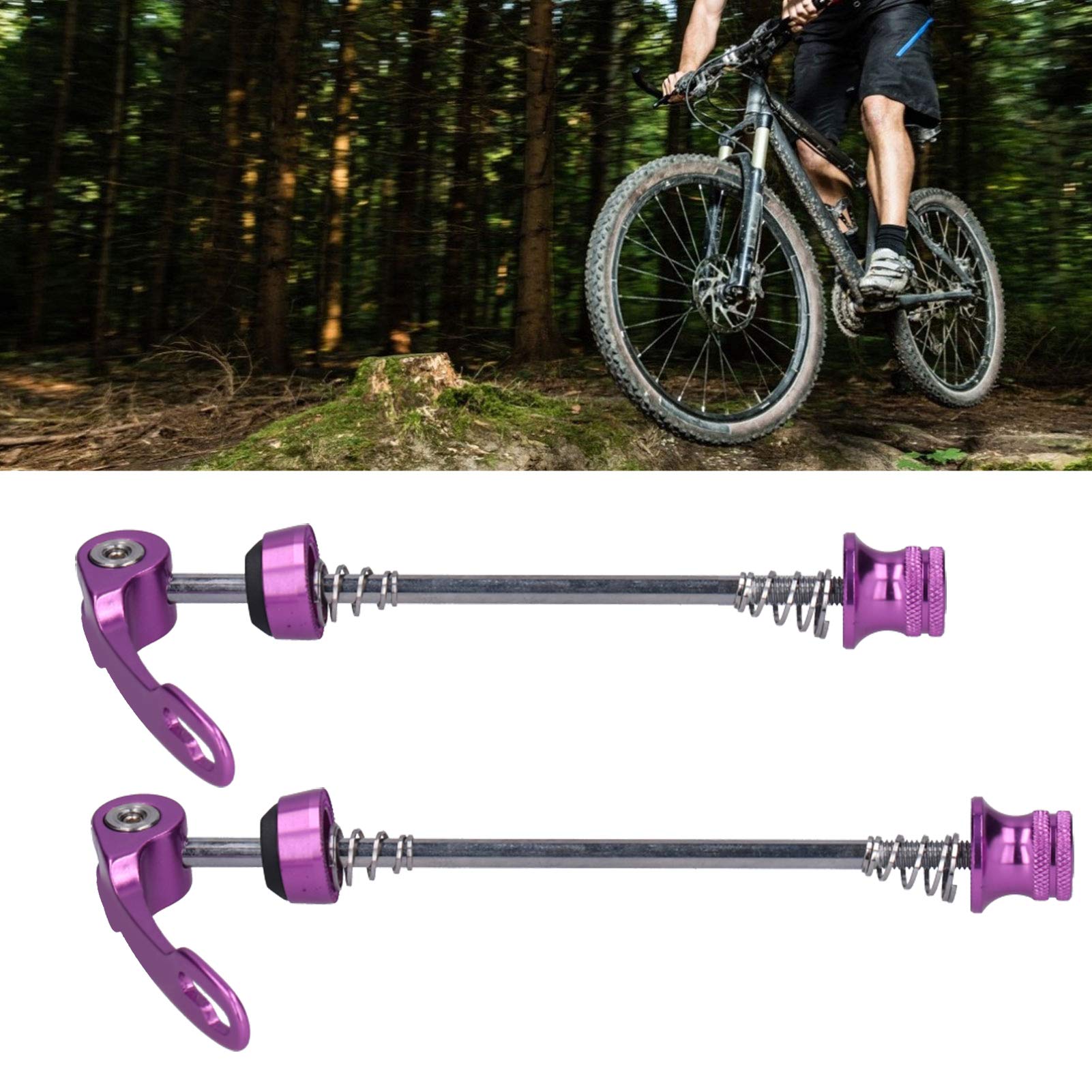 Alomejor 2pcs Quick Release Skewers Front Rear Skewer Road Mountain Bike Quick Release Skewers Accessory()