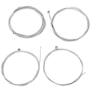 Jiayouy Strings Stainless Steel 4 String Bass Strings with Small Ball Ends 4 Strings/Set String Gauges: 046-100