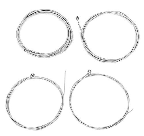 Jiayouy Strings Stainless Steel 4 String Bass Strings with Small Ball Ends 4 Strings/Set String Gauges: 046-100