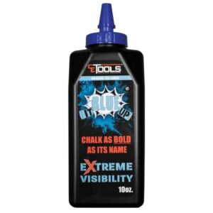 CE TOOLS Blue It Up® EXTREME VISIBILITY Marking Chalk MADE IN USA - Blue 10 oz (283.5g) Marking Chalk For Chalkline, Job site Chalk, Hydrophobic Construction Chalk.