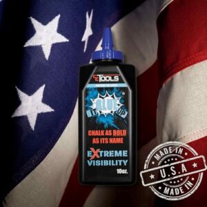 CE TOOLS Blue It Up® EXTREME VISIBILITY Marking Chalk MADE IN USA - Blue 10 oz (283.5g) Marking Chalk For Chalkline, Job site Chalk, Hydrophobic Construction Chalk.