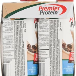 Premier Protein Shake, Café Latte, 30g Protein, 1g Sugar, 24 Vitamins & Minerals, Nutrients to Support Immune Health, 11 Fl Oz, 4 Count