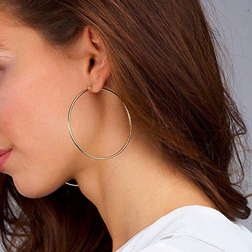 M MOOHAM Small Hoop Earrings, 14K Gold Plated 925 Sterling Silver Post Hypoallergenic Chunky Mini Dainty Earrings for Women Jewelry 15mm