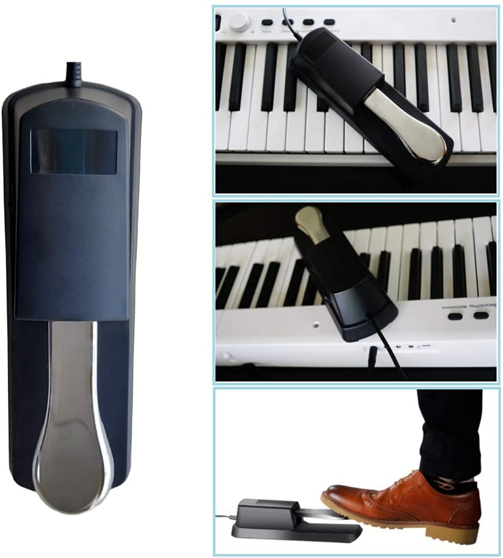 【Only for 3.5mm Jack】 NikoMaku Piano Keyboard Sustain Pedal for 3.5mm Jack Digital Piano Electronic Keyboard SWANX Keyboard