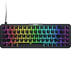 fnatic streak65 - compact rgb 60 gaming mechanical keyboard - speed switches - 65% layout (60 65 percent)- low profile - esports keyboard (us layout, qwerty)