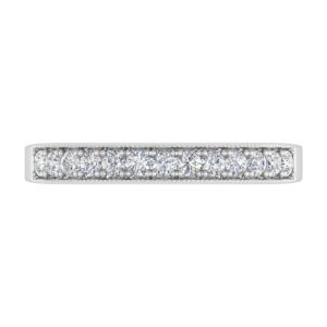 1/4 Carat Prong Set Diamond Anniversary Wedding Band in 10K White Gold (Ring Size 5.75)