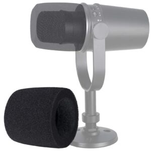 microphone pop filter compatible with shure mv7 microphone - mic foam windscreen cover for mv7 microphone to blocks out plosives by youshares