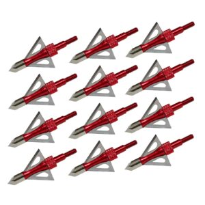 VKEDA 20 Inch Carbon Crossbow Bolts 12 Pack and 12 Pack Hunting Broadheads kit, Carbon Crossbow Arrows for Hunting and Outdoor Practice (Red)