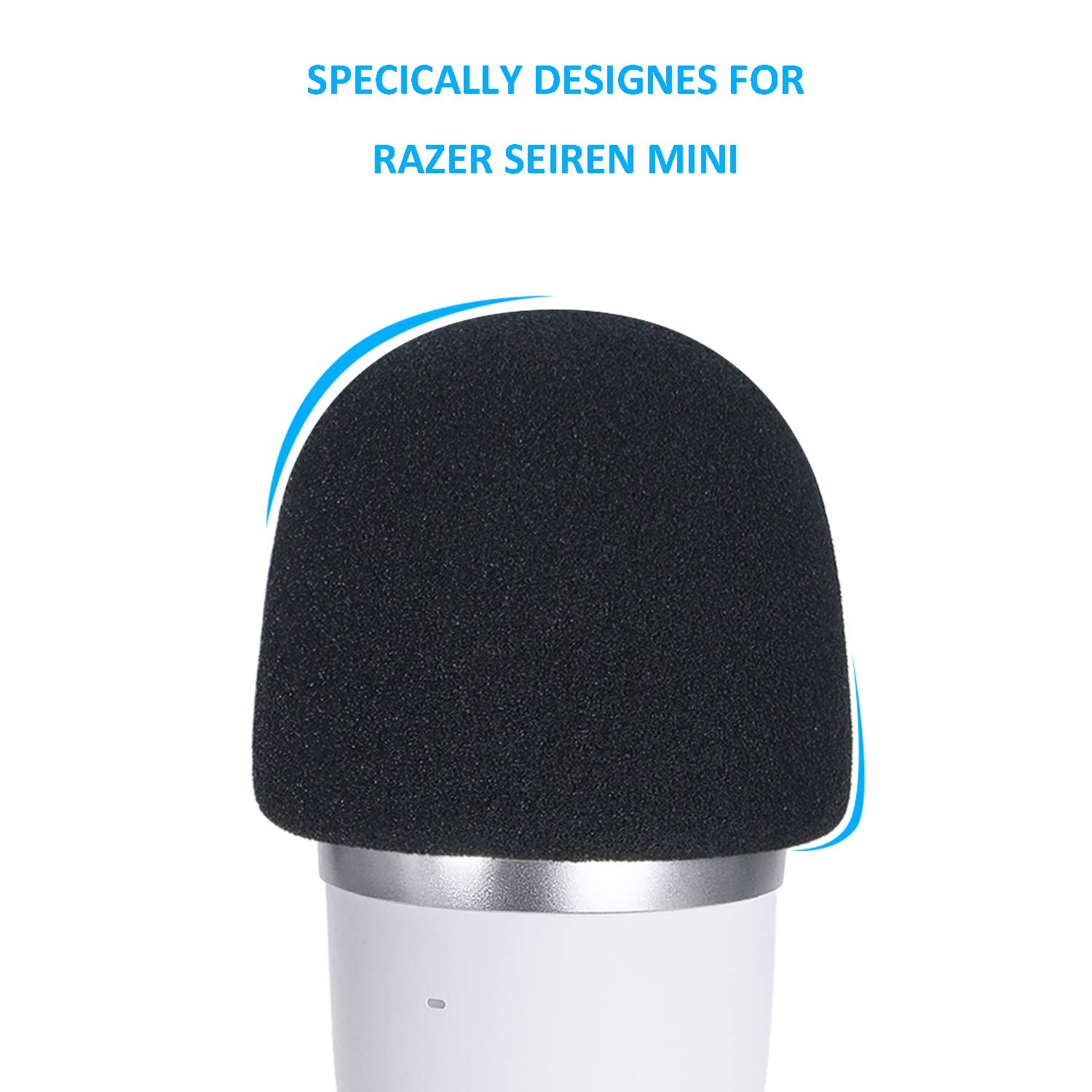 YOUSHARES Razer Seiren Mini Pop Filter - Mic Foam Windscreen Cover Compatible with Razer Seiren Mini Streaming Microphone to Blocks Out Plosives