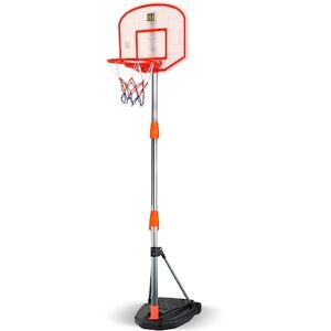 maccabi pro ball portable electronic scoreboard basketball hoop for kids, adjustable height design up to 65”