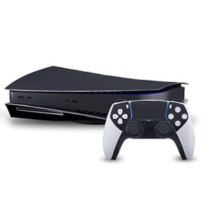 matte black vinyl decal mod skin kit by system skins - compatible with playstation 5 console (ps5)