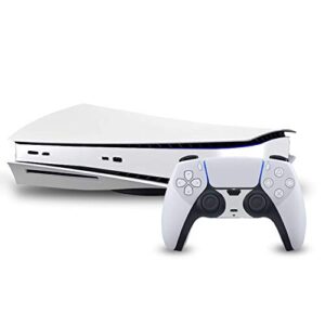 winter white vinyl decal mod skin kit by system skins - compatible with playstation 5 console (ps5)