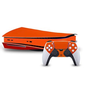 citrus orange vinyl decal mod skin kit by system skins - compatible with playstation 5 console (ps5)