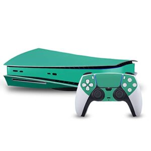 teal turquoise vinyl decal mod skin kit by system skins - compatible with playstation 5 console (ps5)