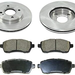 Marketplace Auto Parts Front Ceramic Disc Brake Pad and Rotor Kit - Compatible with 2011-2019 Ford Fiesta