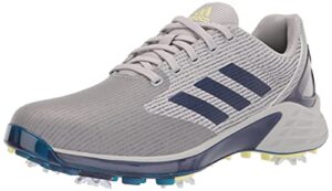 adidas men's zg21 motion golf shoes, grey two/victory blue/pulse yellow, 11.5