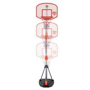 Maccabi Pro Ball Portable Electronic Scoreboard Basketball Hoop for Kids, Adjustable Height Design up to 65”