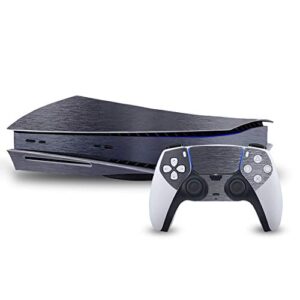 brushed gun metal gray - air release vinyl decal mod skin kit by system skins - compatible with playstation 5 console (ps5)