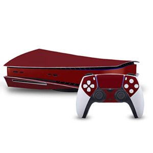 bold burgundy vinyl decal mod skin kit by system skins - compatible with playstation 5 console (ps5)