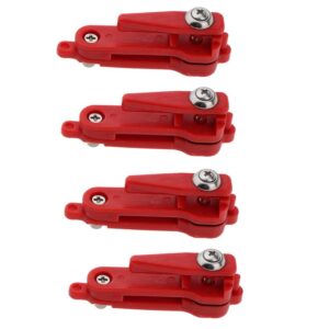 Simhoa 4 Pieces Red Padded Snapper Release Clip for Tackles Tool