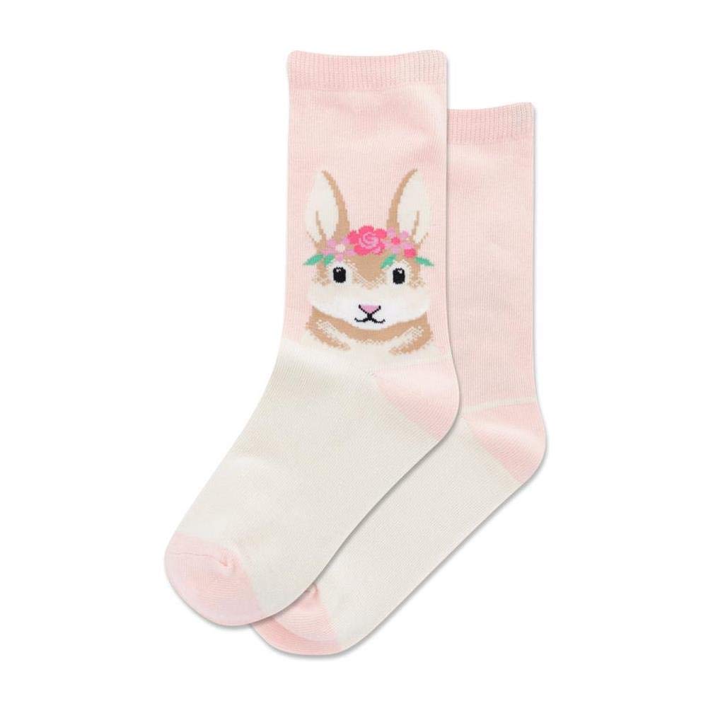 Hot Sox Girls' Animals Novelty Casual Crew Socks, Blush, Small/Medium