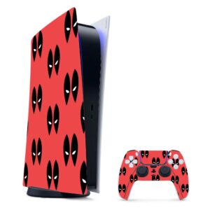 mightyskins gaming skin for ps5 / playstation 5 digital edition bundle - dead eyes pool | protective viny wrap | easy to apply and change styles | made in the usa