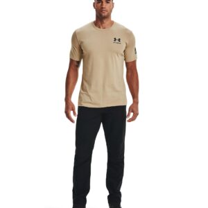 Under Armour Men's New Freedom Flag T-Shirt, Desert Sand (290)/Black, Medium