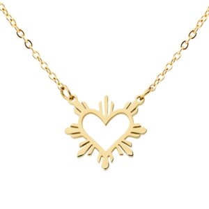 philippine heart sun necklace, filipino flag jewelry, pinay pride (gold)