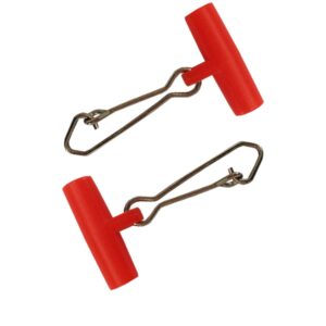 Fishing Line Slides Fast Lock Snaps 30pcs High Strength Stainless Steel Slider Swivel Snap Kit Fishing Tackle (Red 4#)