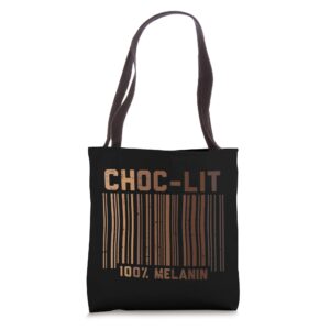 choclit melanin black lives matter blm african history gift tote bag