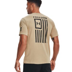 Under Armour Men's New Freedom Flag T-Shirt, Desert Sand (290)/Black, Medium