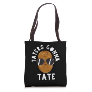 taters gonna tate funny potato tater tot foodie tote bag