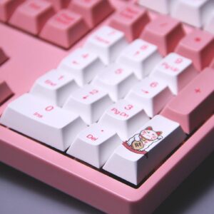 Akko World Tour Tokyo 108-Key R1 Wired Pink Mechanical Gaming Keyboard, Programmable with OEM Profiled PBT Dye-Sub Keycaps and N-Key Rollover, Mac/Win Compatible (Akko Cream Yellow Switch)