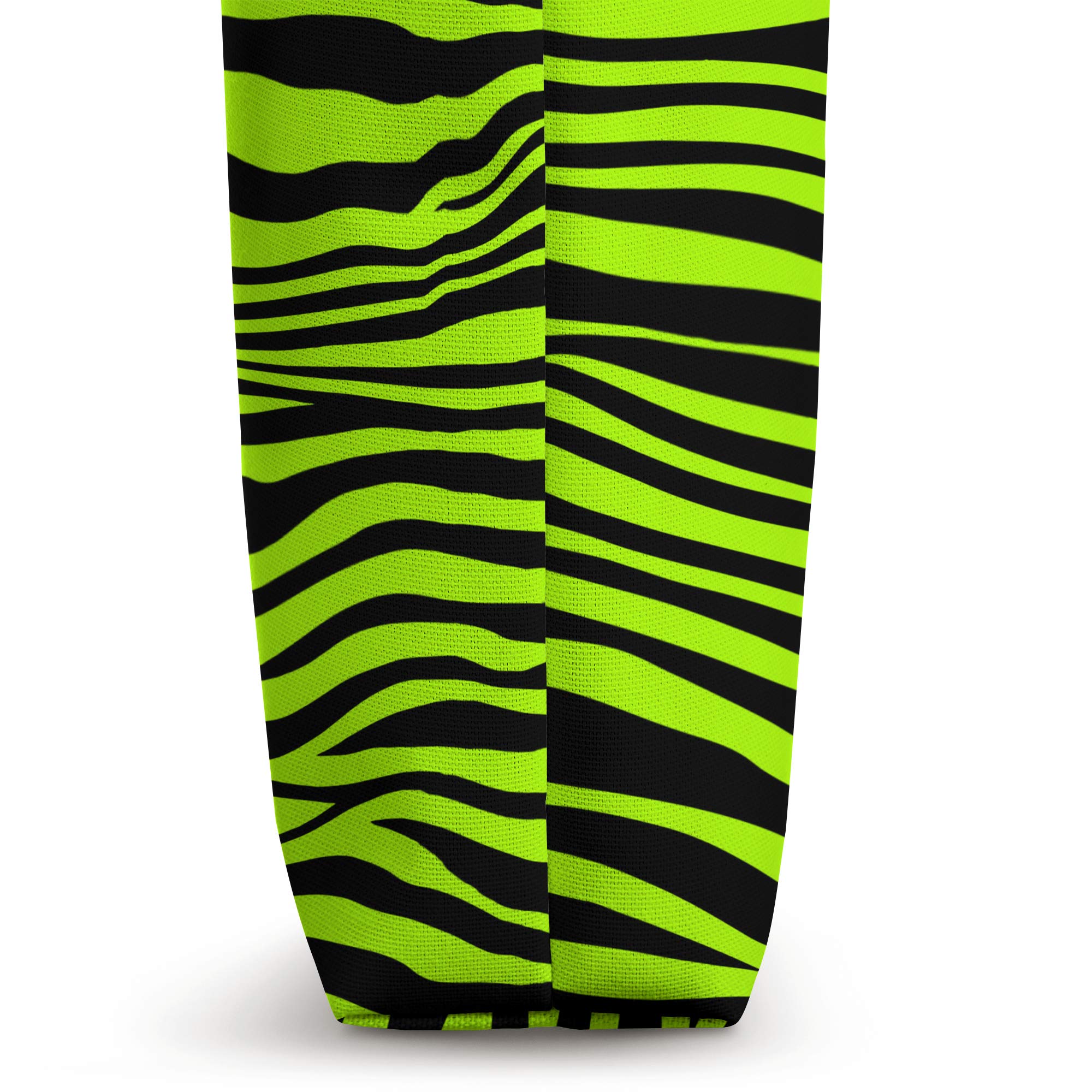 Bright and Bold Black and Green Tiger Print Animal Trendy Tote Bag