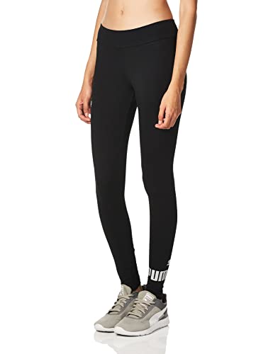 PUMA womens Essentials Logo Leggings, Puma Black, Large US