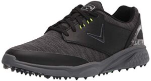 callaway men's coronado v2 sl golf shoe, black/grey, 9.5