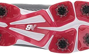 New Balance Men's Striker v2 Golf Shoe, Grey/Red, 9