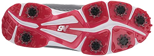 New Balance Men's Striker v2 Golf Shoe, Grey/Red, 9