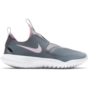 nike flex runner (big kid) light smoke grey/pink foam/smoke grey 7 big kid m