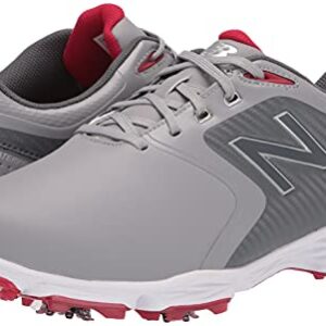 New Balance Men's Striker v2 Golf Shoe, Grey/Red, 9