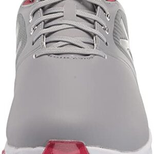 New Balance Men's Striker v2 Golf Shoe, Grey/Red, 9