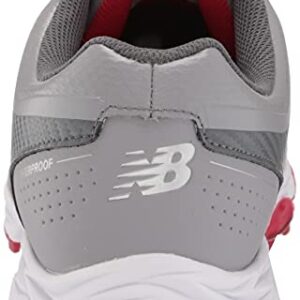 New Balance Men's Striker v2 Golf Shoe, Grey/Red, 9