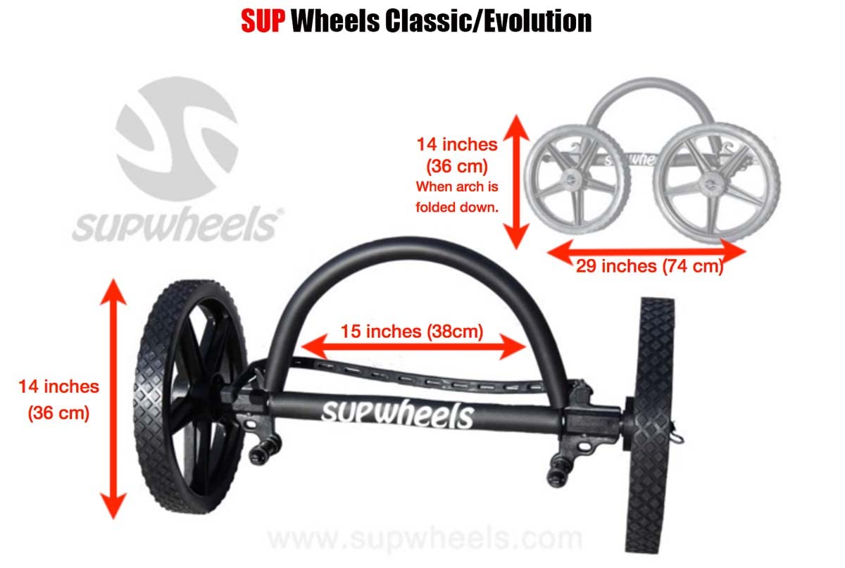 SUP Wheels | Walk or Bike Bundle | Wheel Carry + Bike Strap Handle Combo