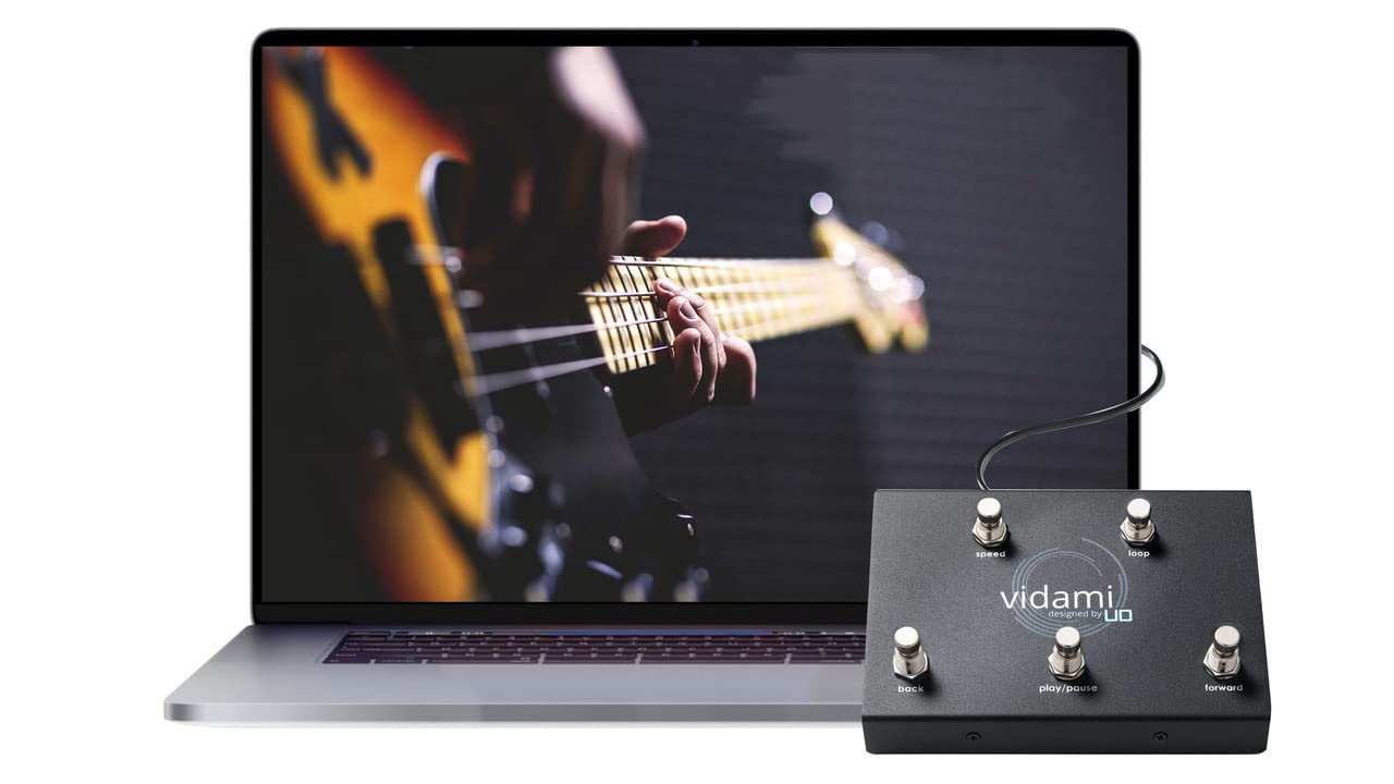 Vidami YouTube Hands Free Video Controller for PC or Mac - Foot pedal controller for Video Looping - Helps Musicians Slow Down & Loop Online Videos for Faster Learning - Made in the USA